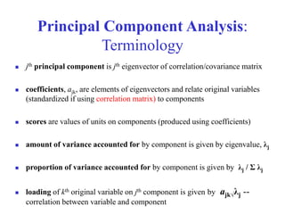 Statistical analysis information about PCA or principles component ...