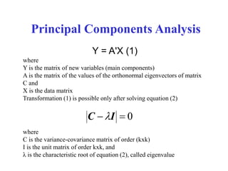 Statistical analysis information about PCA or principles component ...