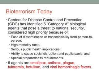 Bioterrorism | PPT