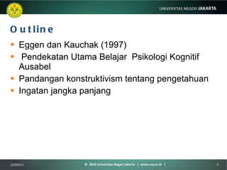 Week 15 kognitif | PPT