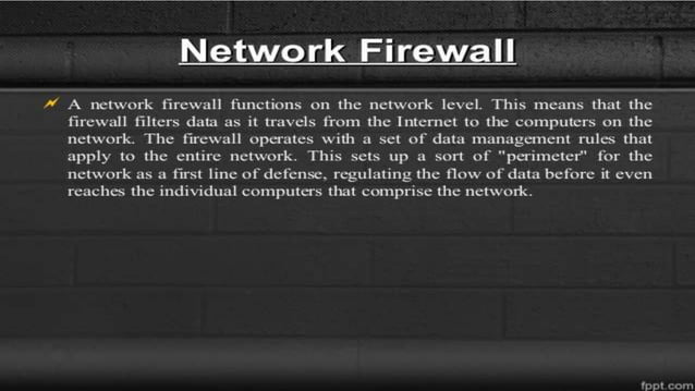 Information Security (Firewall) | PPTX | Information and Network ...