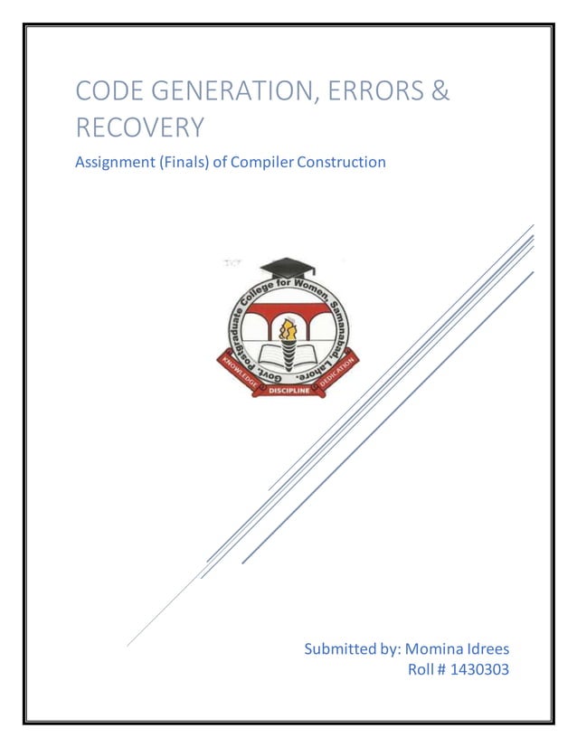 Code generation errors and recovery | PDF