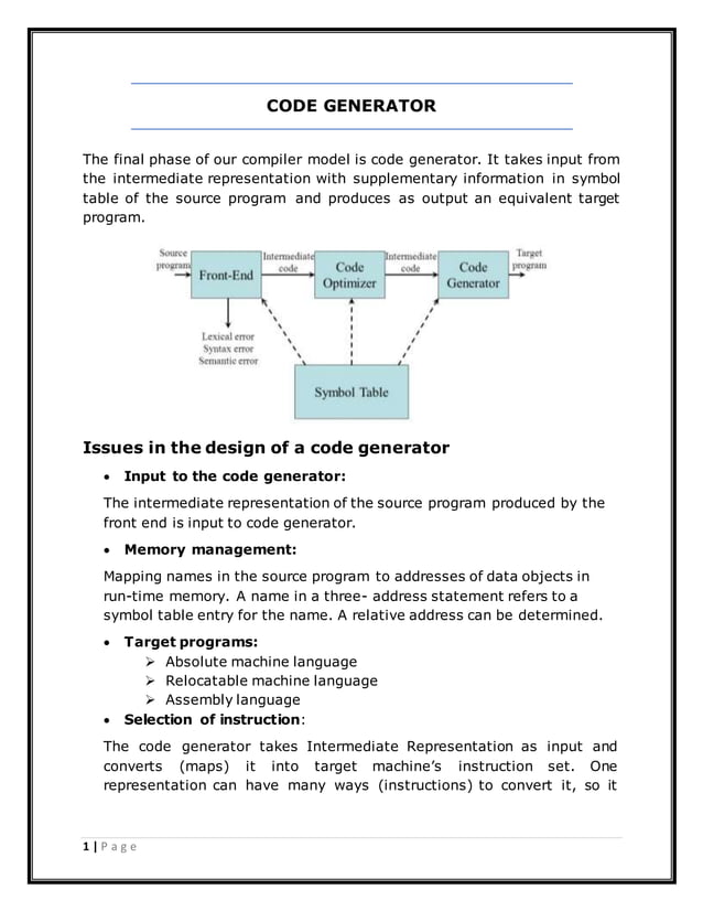 Code generation errors and recovery | PDF