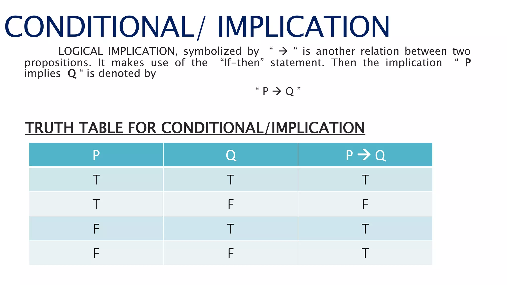 Logic - Logical Propositions | PPTX
