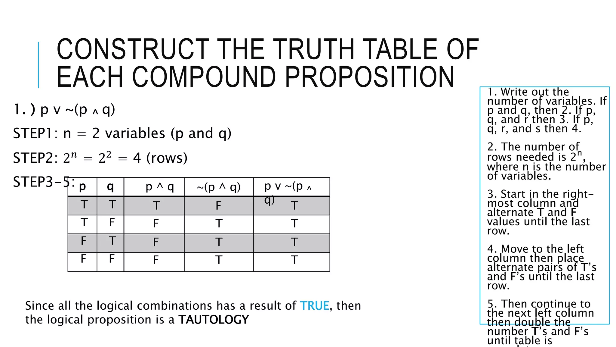 Logic - Logical Propositions | PPTX