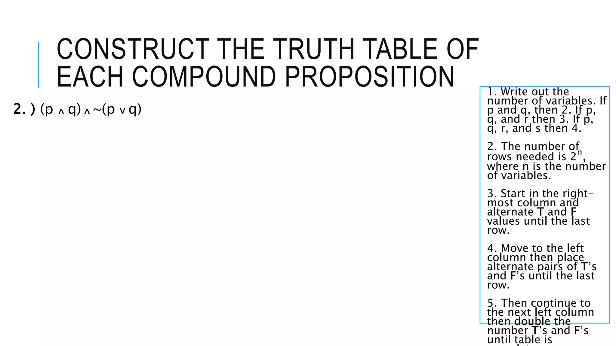 Logic - Logical Propositions | PPTX