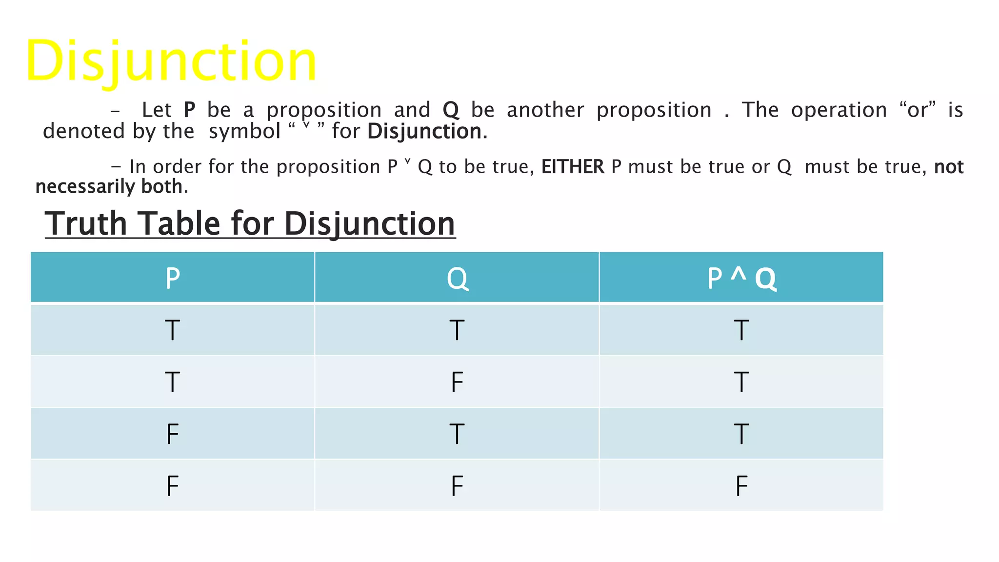 Logic - Logical Propositions | PPTX