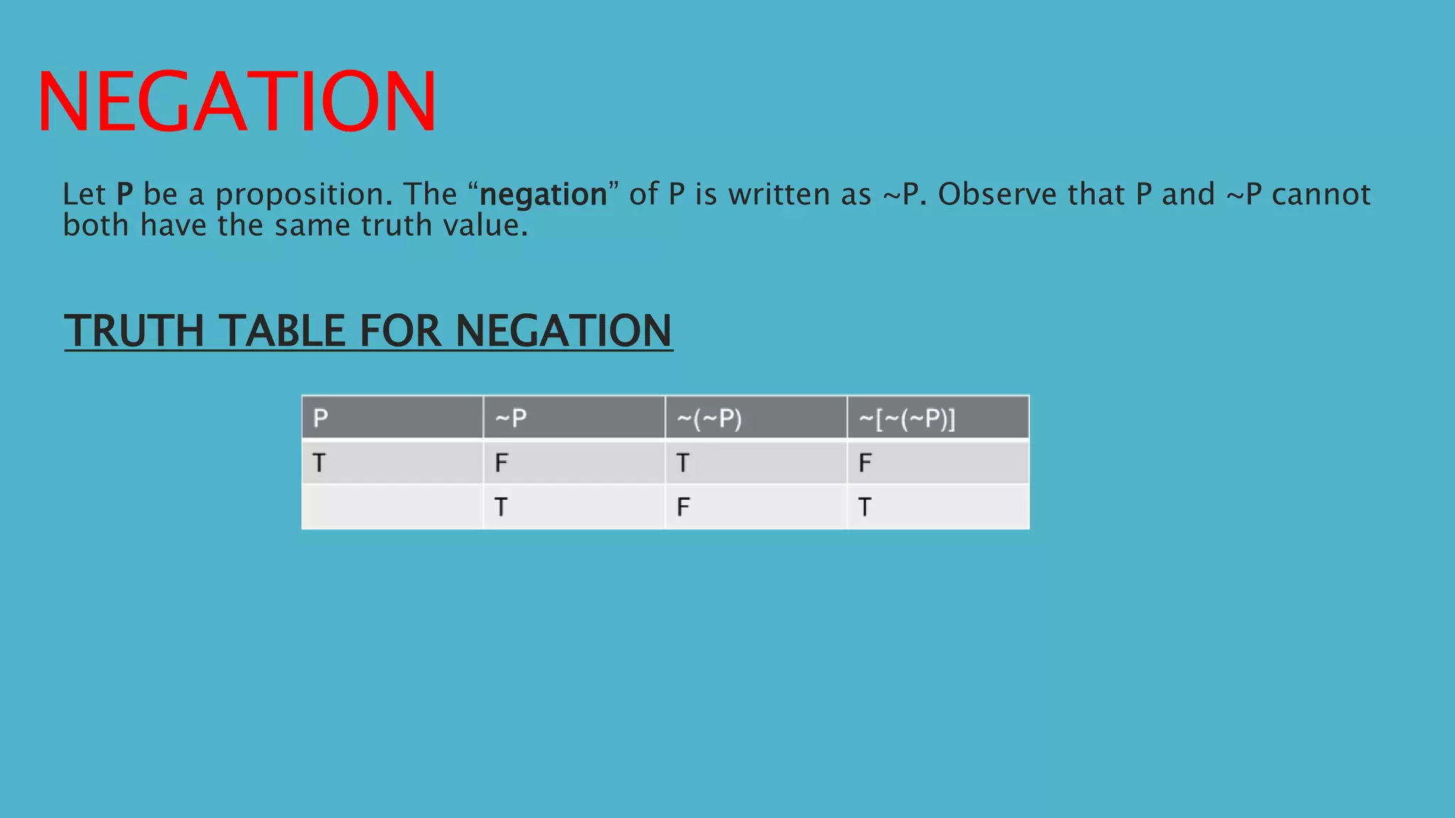 Logic - Logical Propositions | PPTX