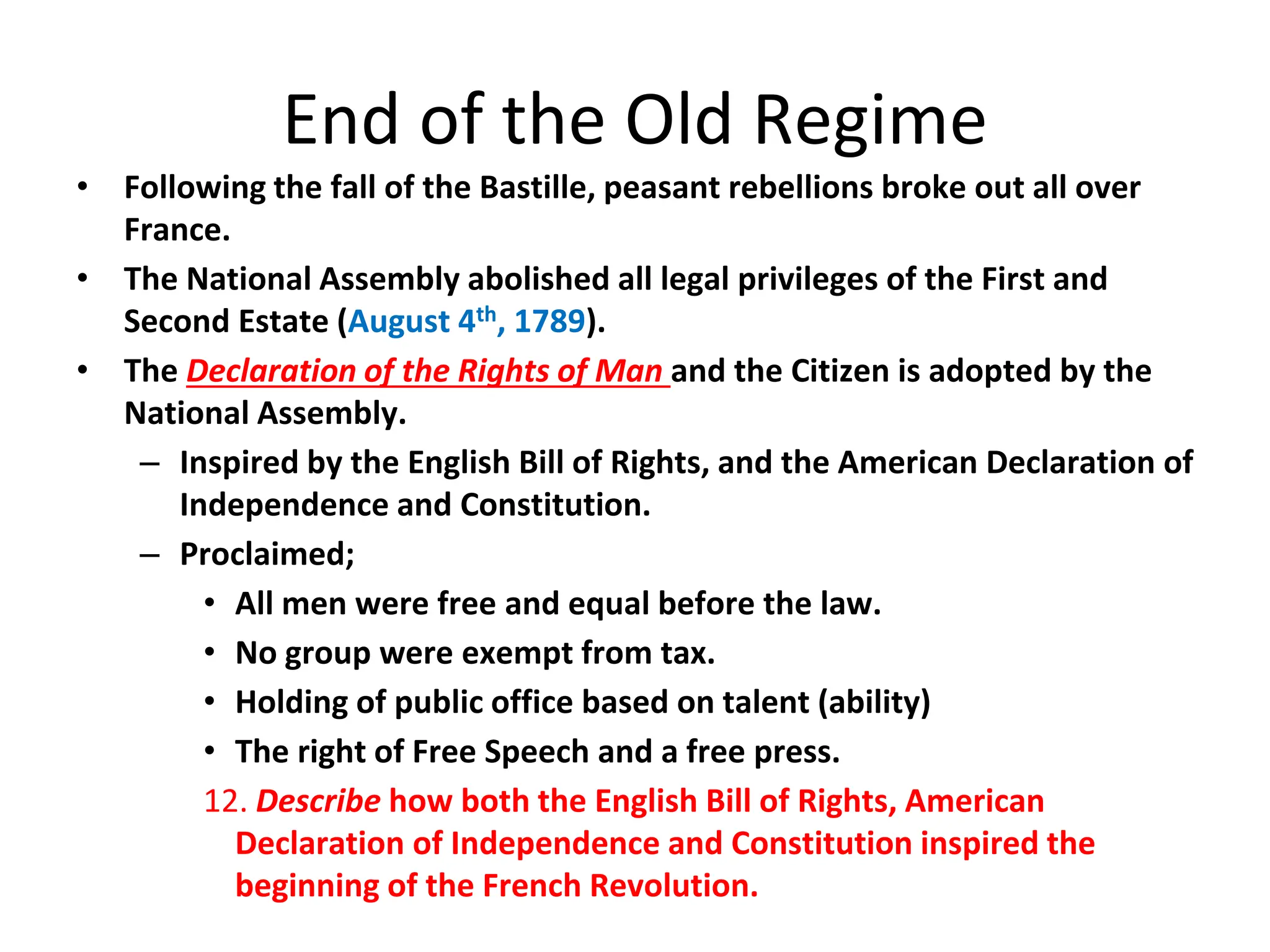 The French Revolution (part 1) and the Rise of Napoleon | PPTX