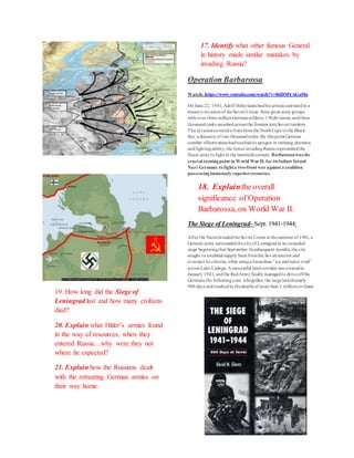 World War II Before America Joins the War | DOCX