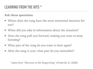 Songwriting Studies Week 1, introduction | PDF