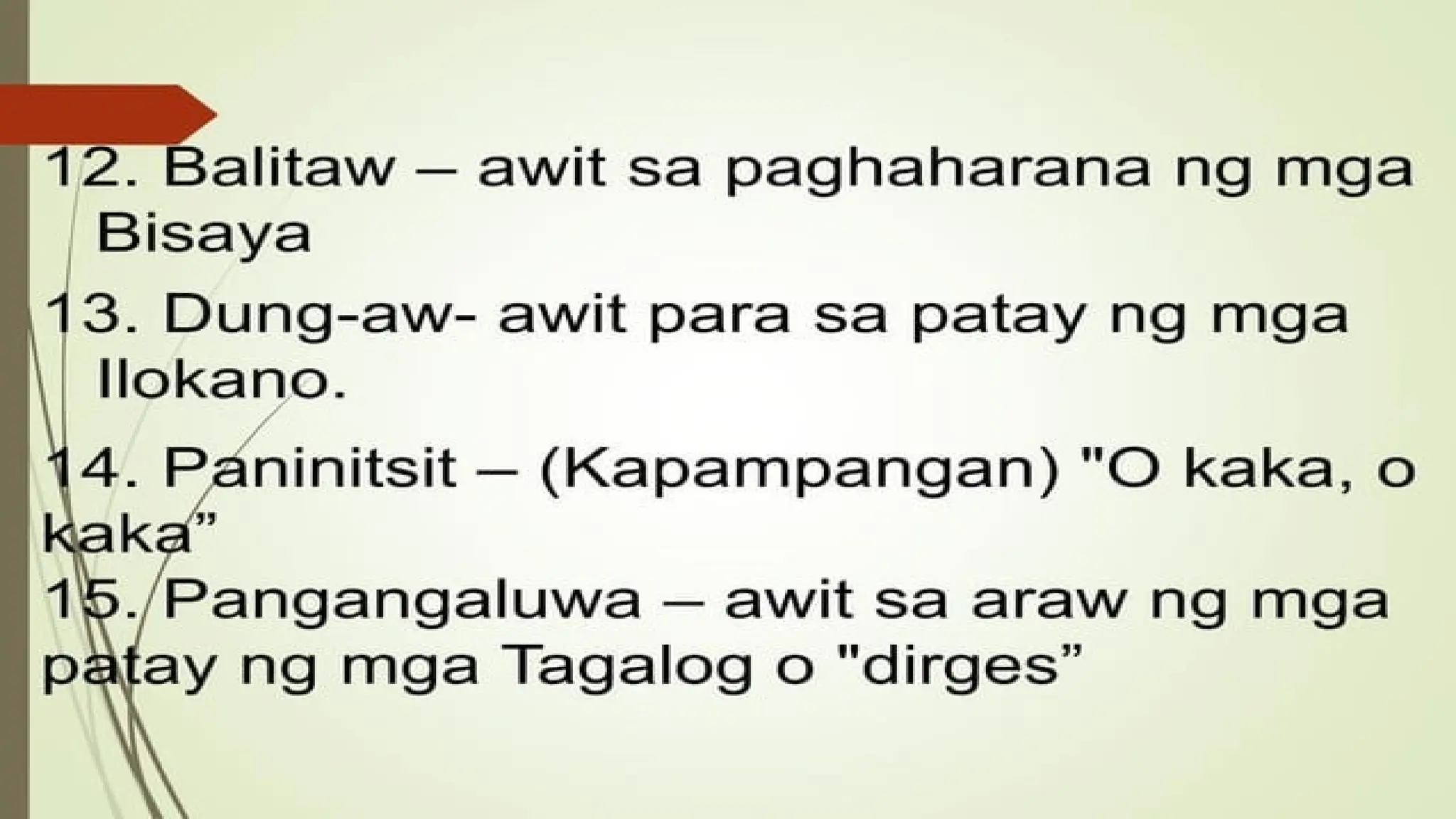 Mga Awiting bayan, Bugtong at Karunungang bayan sa panahon ng katutubo ...