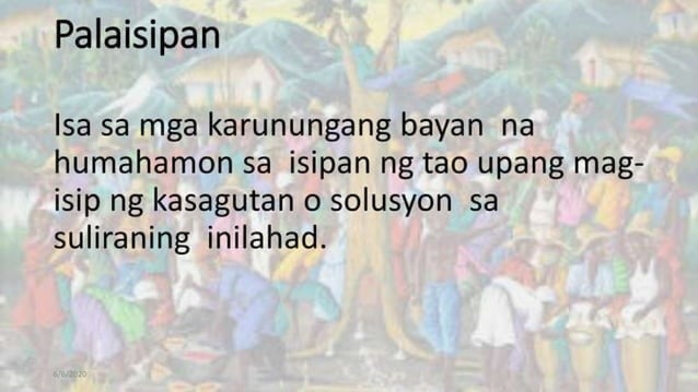 Mga Awiting bayan, Bugtong at Karunungang bayan sa panahon ng katutubo ...