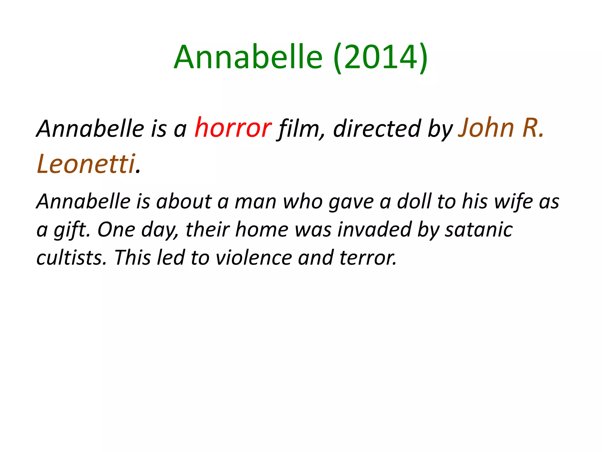 Annabelle | PPTX