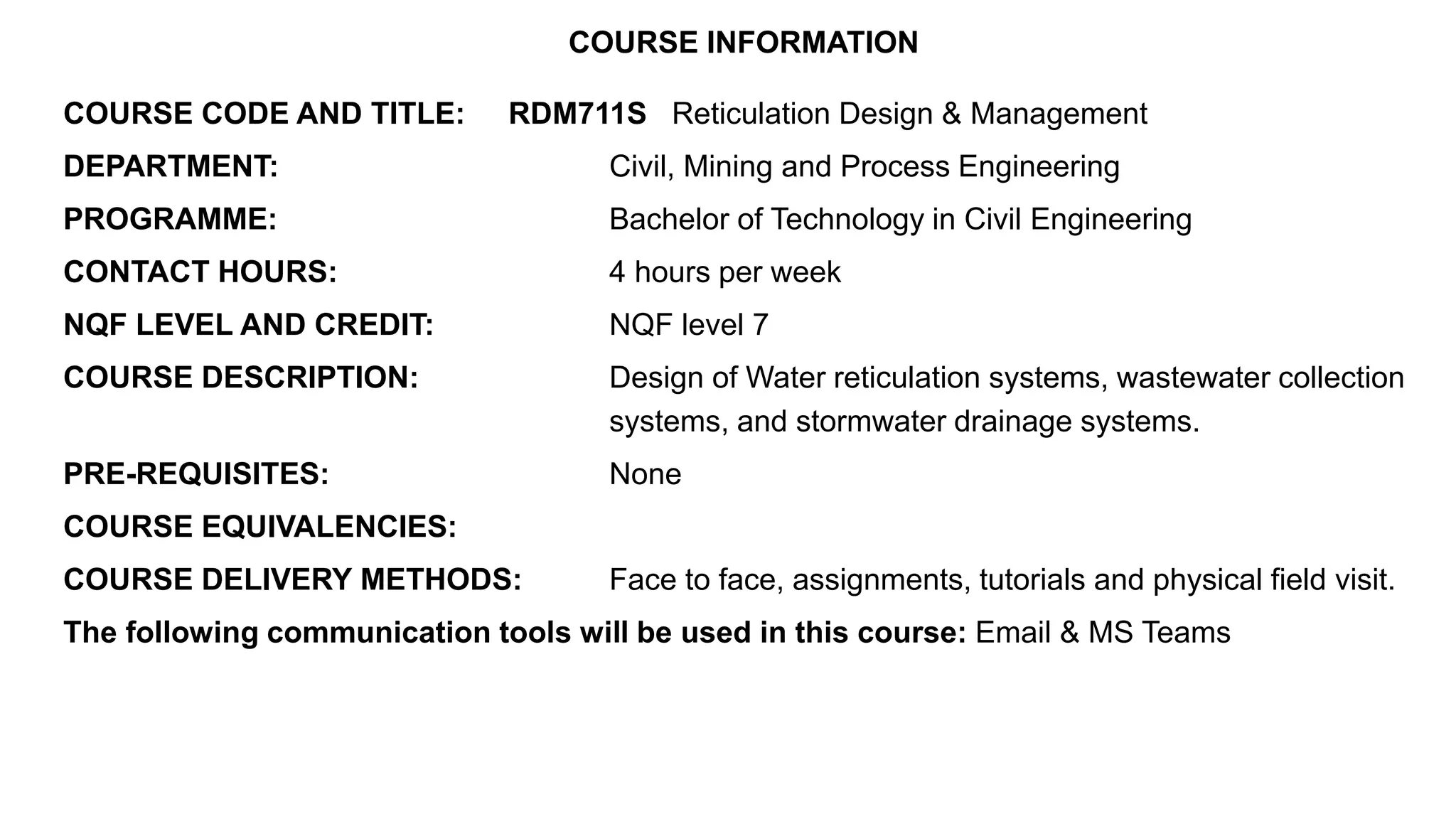 Week 1A RDM Intro reticulation design basic | PDF