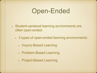 Week 1 assignment student-centered learning | PPTX