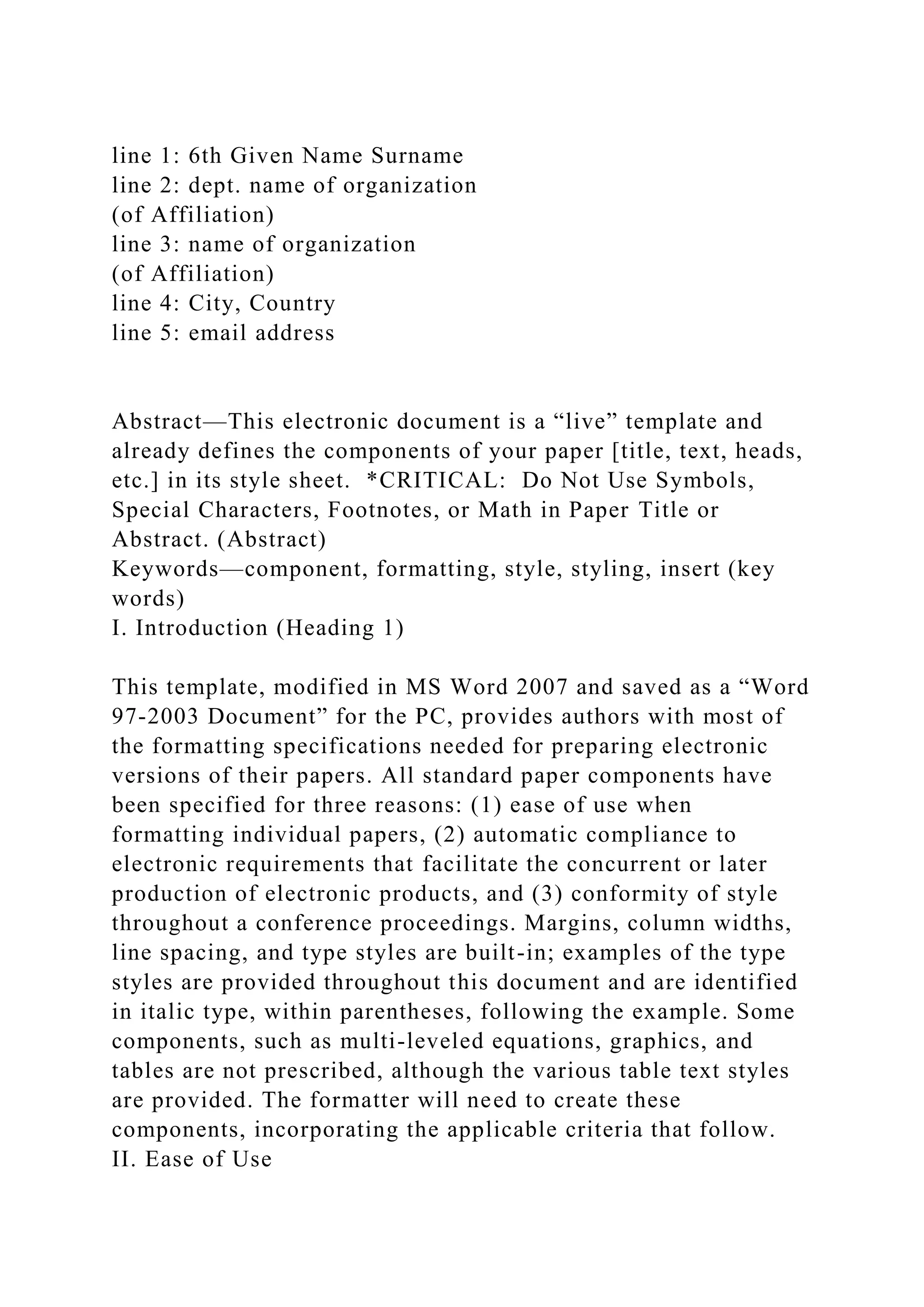 Week 1 Assignment InstructionsGOAL Create the initial element o.docx
