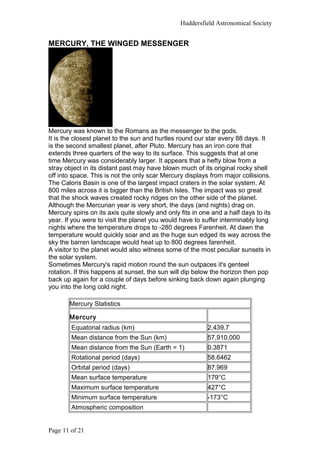 Week 1 astronomy handout | PDF