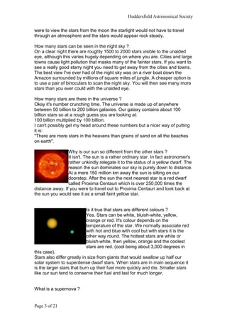 Week 1 astronomy handout | PDF