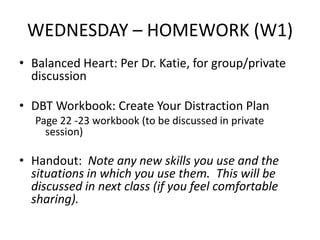 Week 1 basic distress tolerance | PPTX