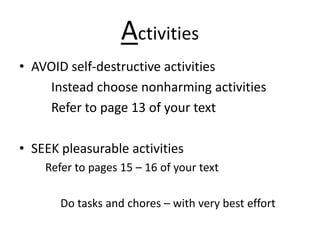 Week 1 basic distress tolerance | PPTX