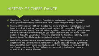 History Of Competitive Cheerleading – BEYS
