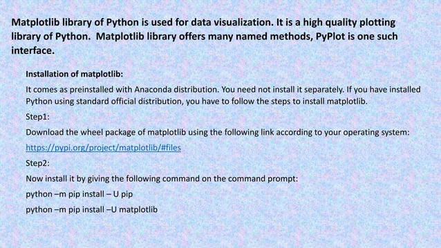 Python Pyplot Class XII | PPTX | Computing | Technology & Computing
