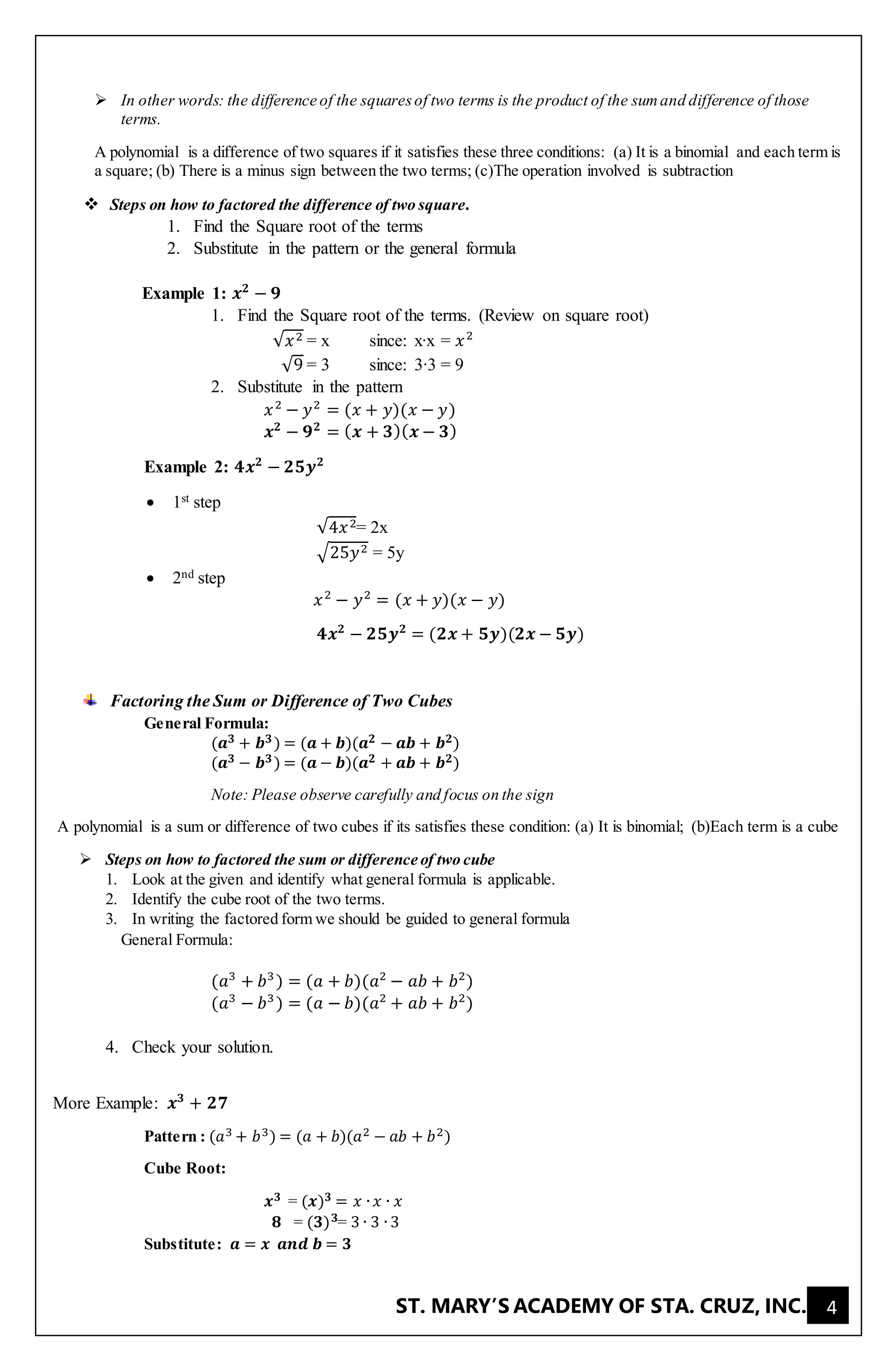 1st Quarter MATH 8 module | DOCX