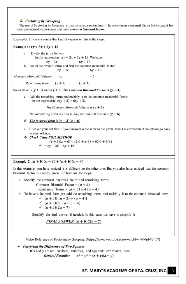 1st Quarter MATH 8 module | DOCX | Computing | Technology & Computing