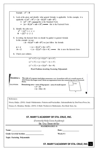 1st Quarter MATH 8 module | DOCX