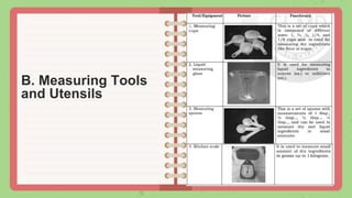 week 1 cookery 8-LO 1. Utilize appropriate kitchen tools, equipment ...