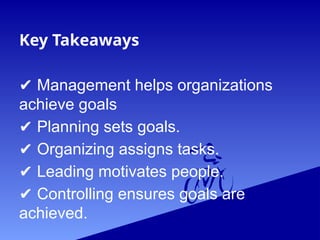 Comprehensive Guide to Management: Planning, Organizing, Leading, and ...