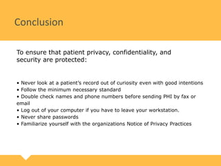 Confidentiality in Healthcare | PPT