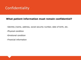 Confidentiality in Healthcare | PPT