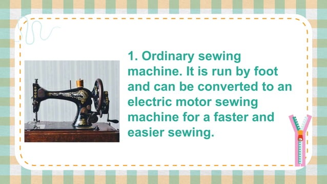 Week 1 Dressmaking lesson about tools and equipments | PPTX