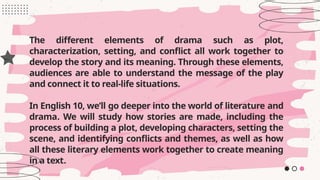 Exploring Drama and Literary Elements in Grade 10 English | PPTX