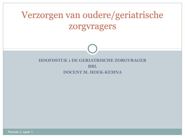 VVTZ Week 1 hfst 1 | PPT