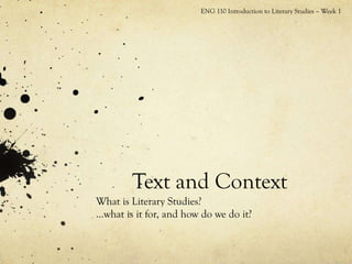 Text and Context | PPTX