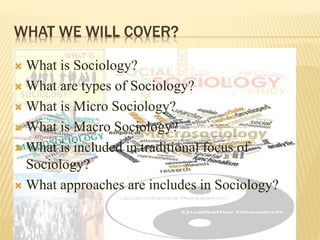 Week# 1 introduction to Sociology | PPTX