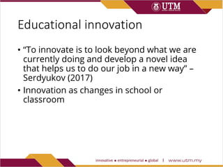 Introduction to Innovation in Teaching and Learning | PDF