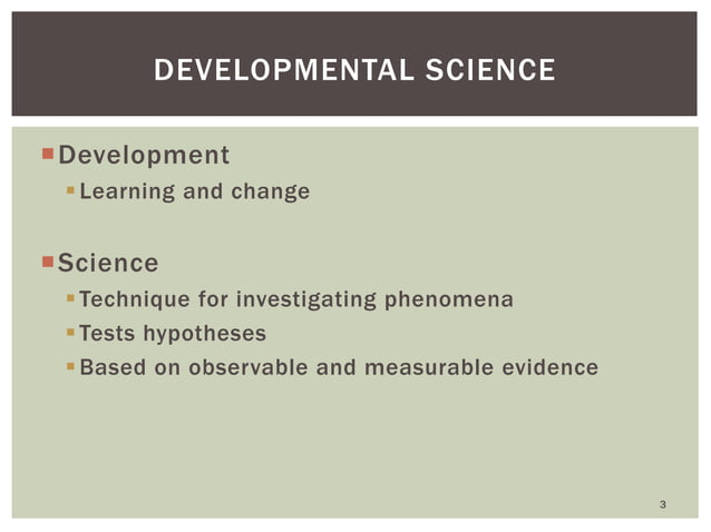 Week 1 Introduction to Lifespan Development | PPT