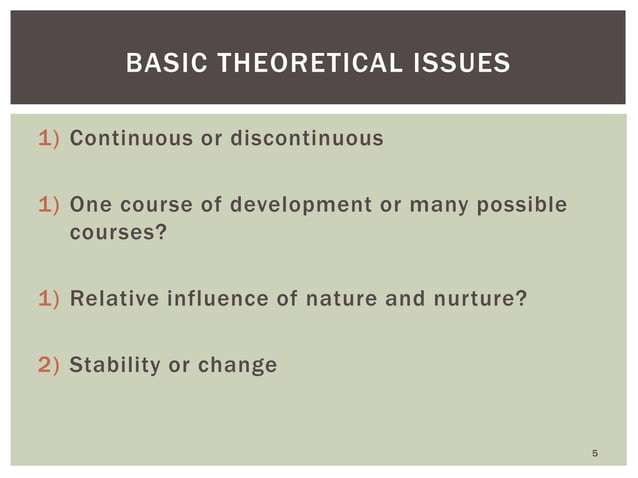 Week 1 Introduction to Lifespan Development | PPT