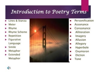 Week 1 introduction to poetry | PDF