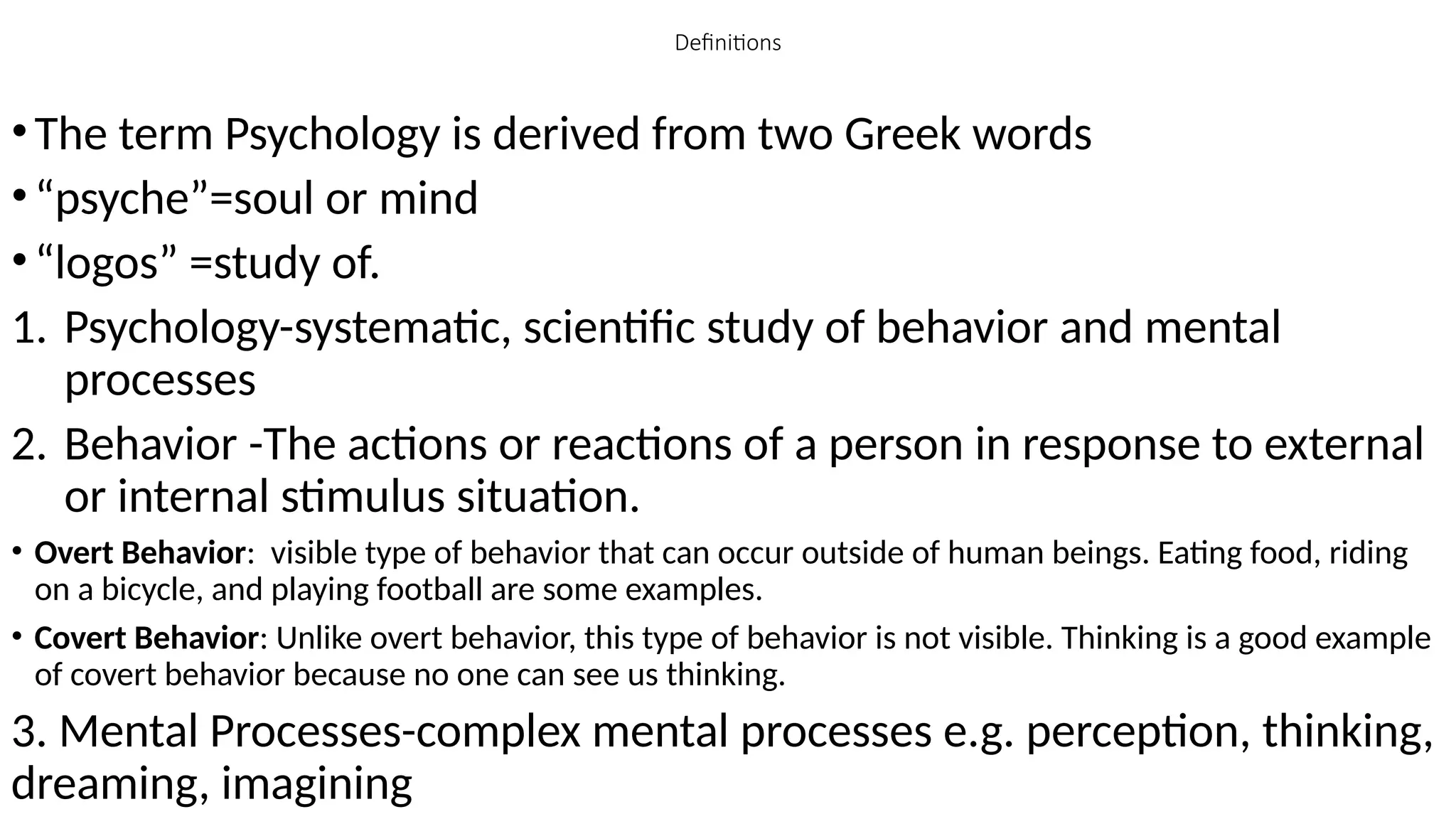 Introduction to Psychology. About Behavior | PPTX