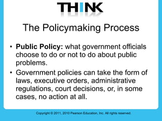 (Week1) intro government, politics, and the policymaking process | PPT
