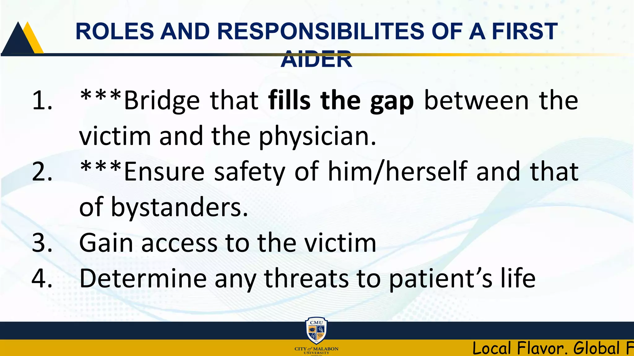 WEEK 1 INTRO TO FIRST AID.pptx