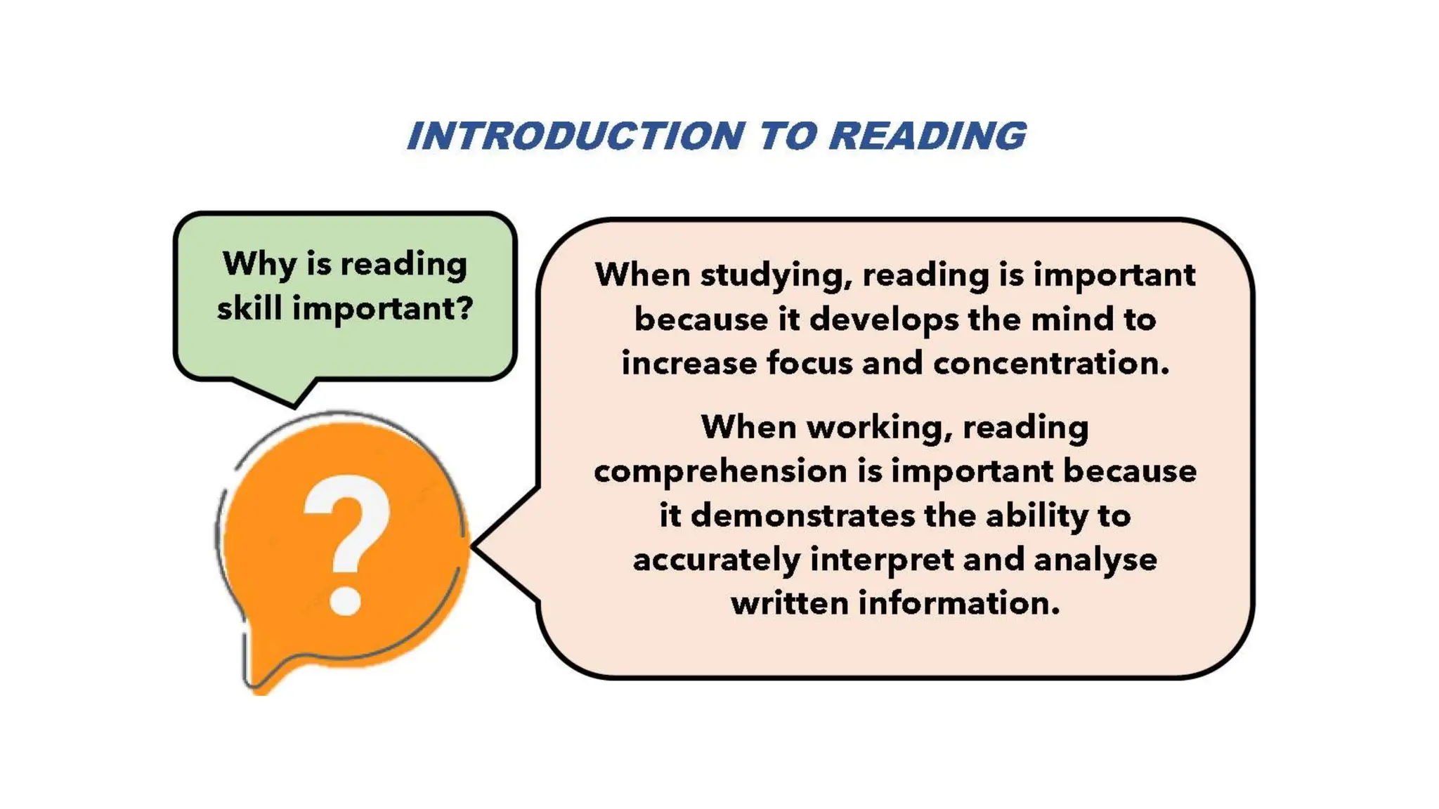 INTRODUCTION TO READING SKILLS FOR BEGINNERS | PPT
