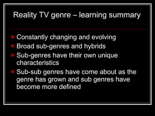Intro To Reality TV | PPT