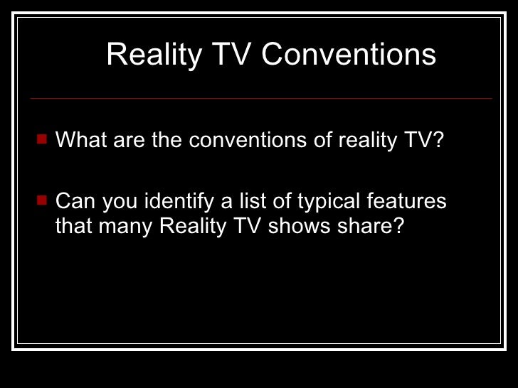 Intro To Reality TV