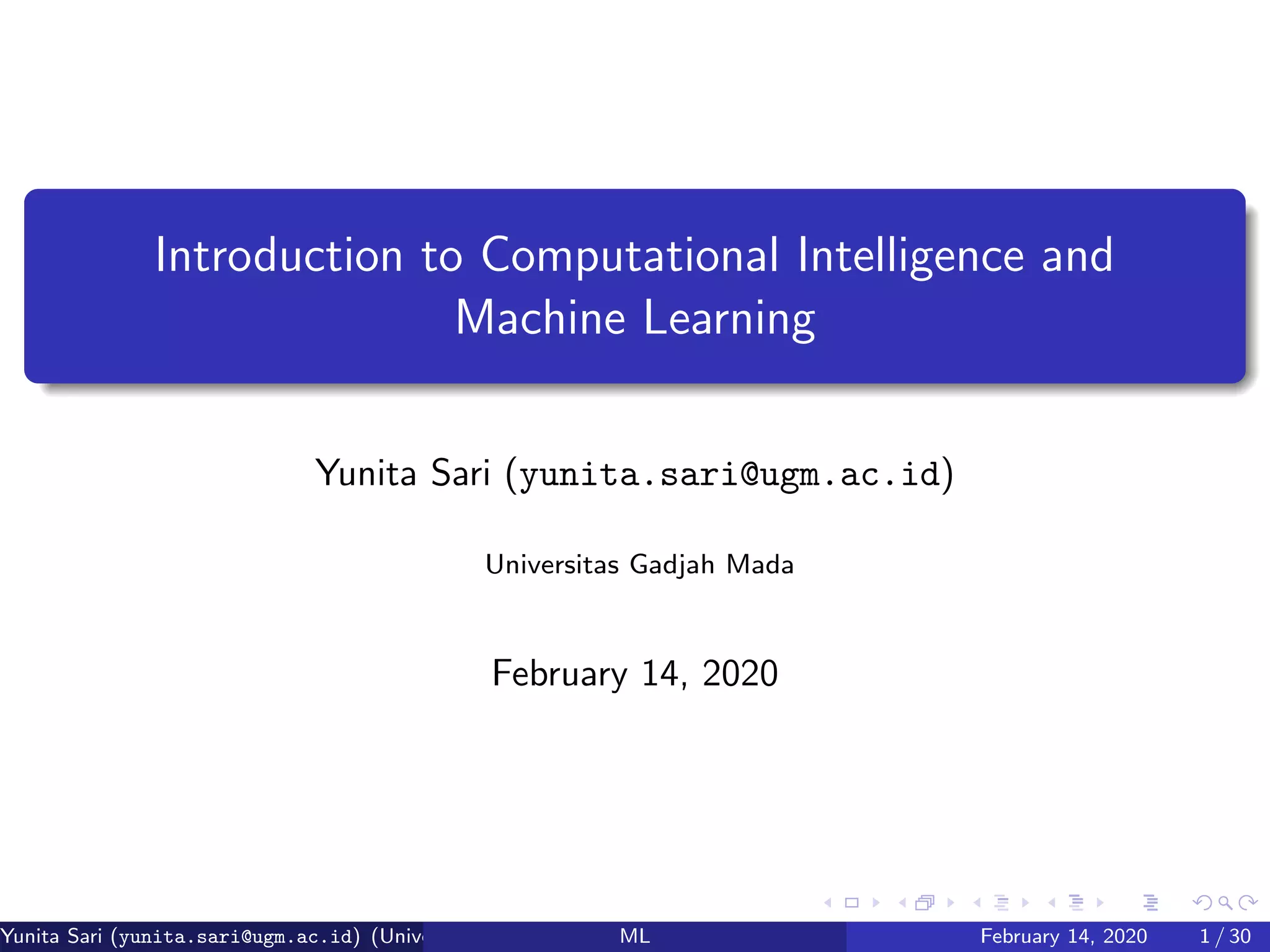Introduction Computational Intlelgent Ppt